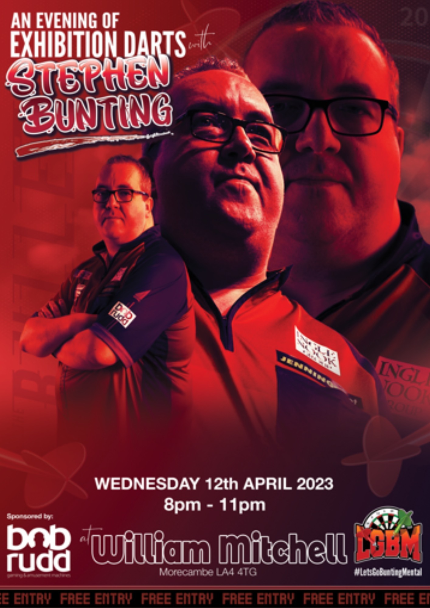 An evening of exhibition darts with Stephen Bunting - DARTS CALENDAR