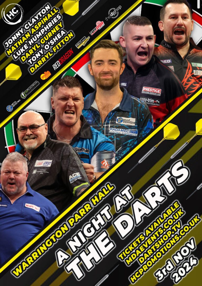 A Night At The Darts, Warrington (darts exhibition) - DARTS CALENDAR